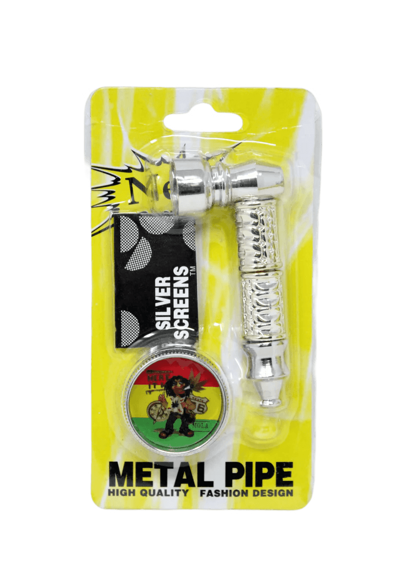 New Metal Smoking Pipe with Grinder | weed pipe | Greenhit