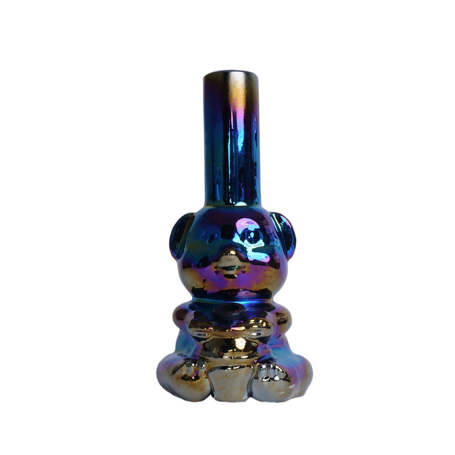 Solid Glass Teddy Shape Glass Waterpipe 21cm