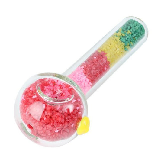 Mix Colored Splinter Glass Smoking Pipe - Greenhut