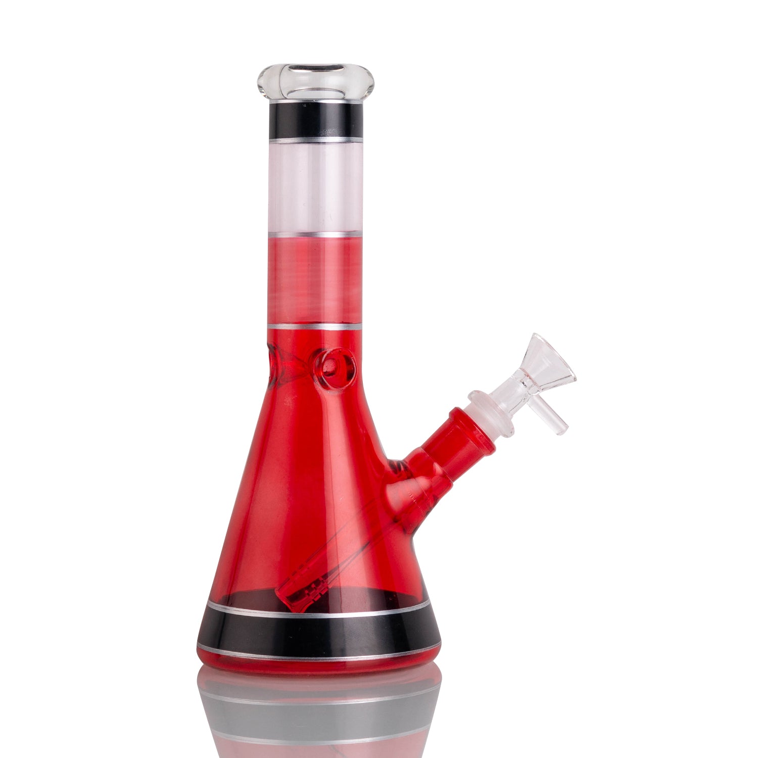 Premium Glass Multi Color Beaker Base Waterpipe 25cm - Greenhut - NZ