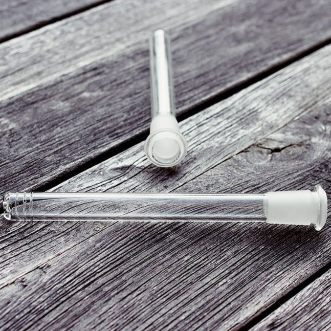 Glass Stem 18mm male to 14mm Female 13.5cm - Greenhut - NZ