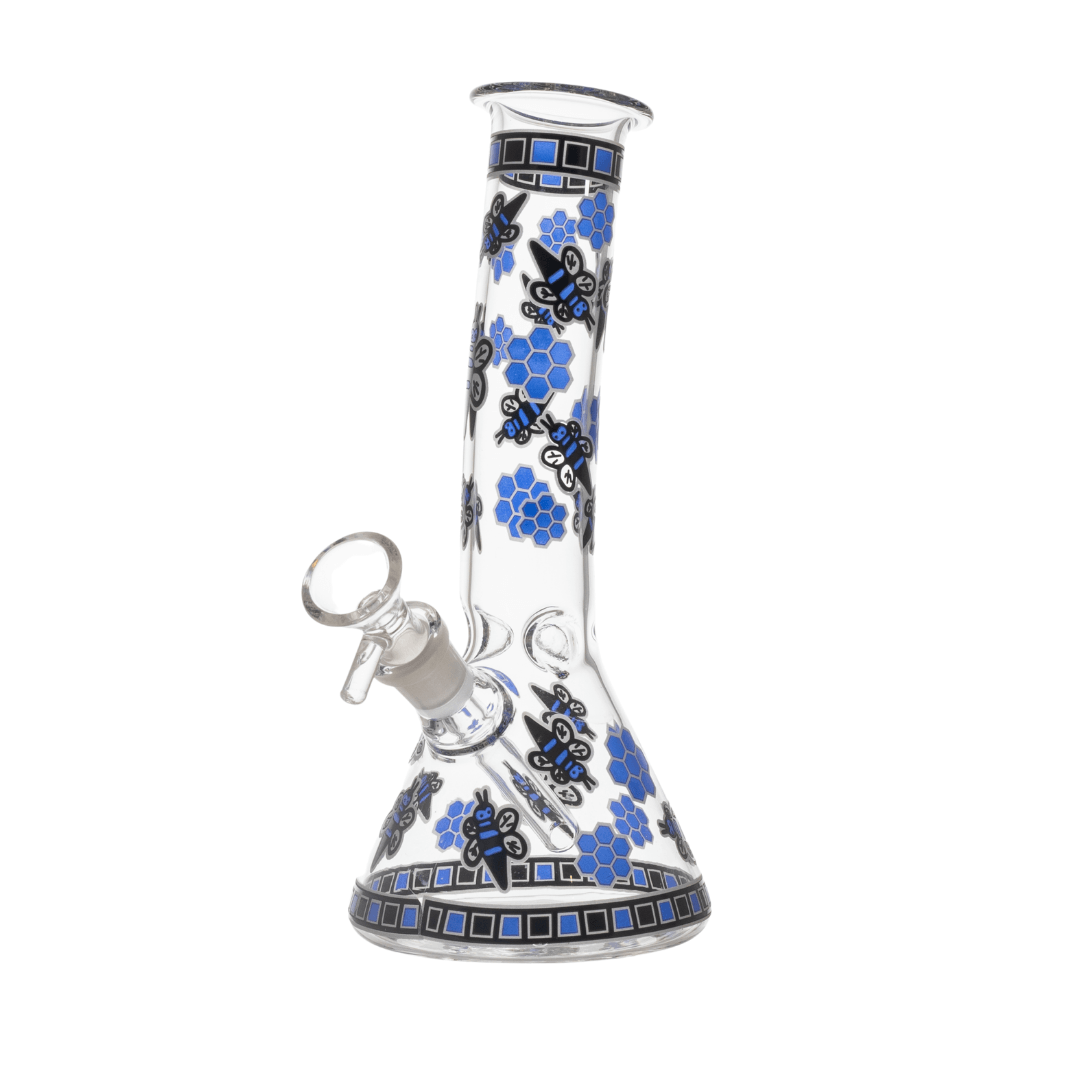 Honeybee Design Beaker Shape Waterpipe 20cm - Greenhut - NZ