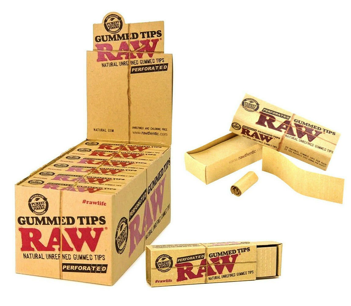 RAW Perforated Gummed Filter Tips - Greenhut - NZ